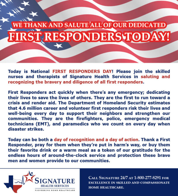 National First Responders' Day - Signature Health Services